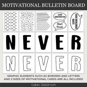 It is Never to Late Bulletin Board Kit, Motivational Bulletin Board ...
