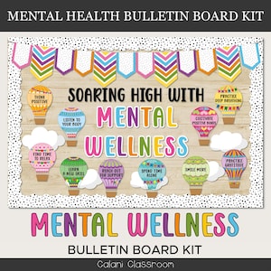 Mental Health Bulletin Board Kit, Mental Wellness Habits, Classroom ...