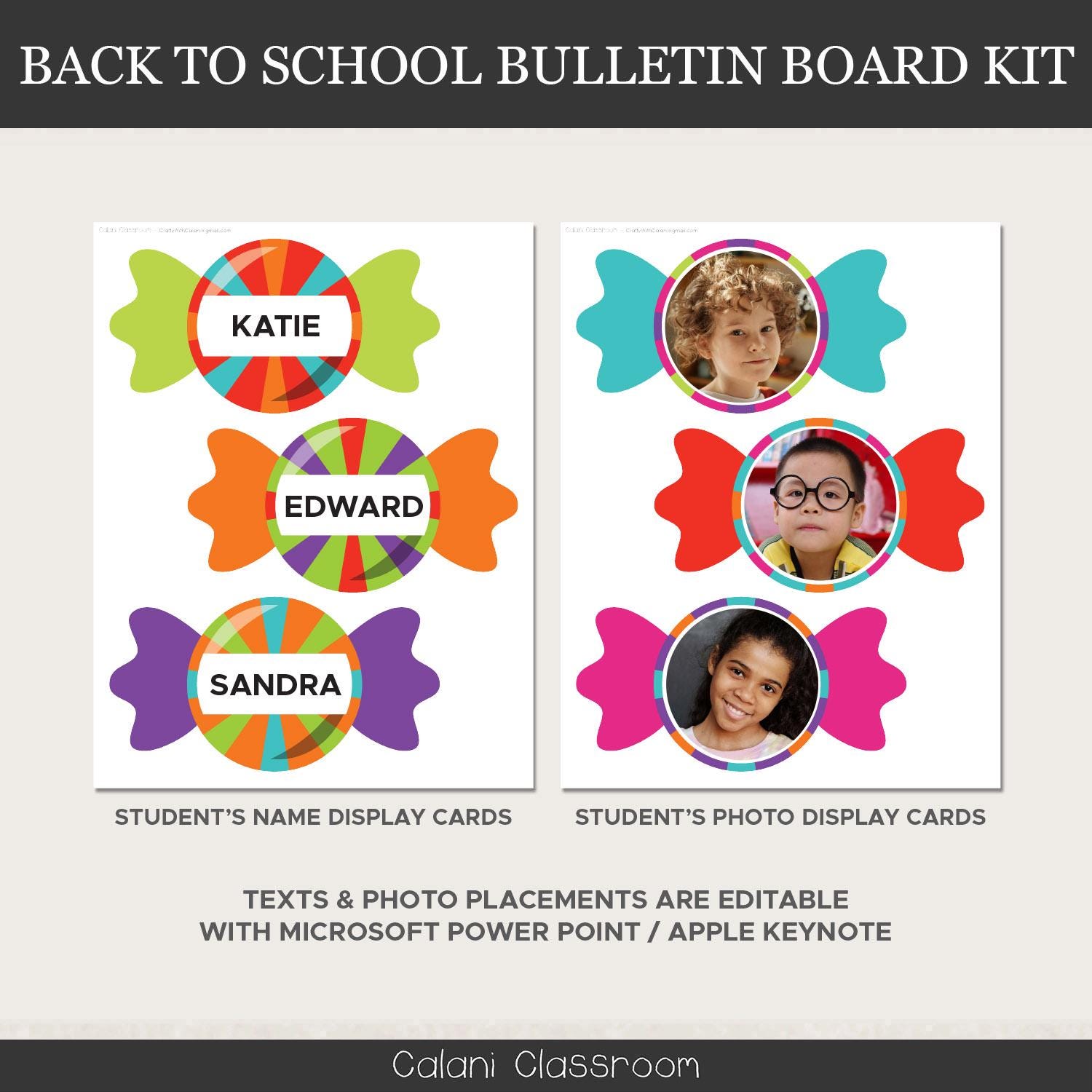 Candy Bulletin Board Kit, Candy Classroom Door Decor, Candy Classroom ...