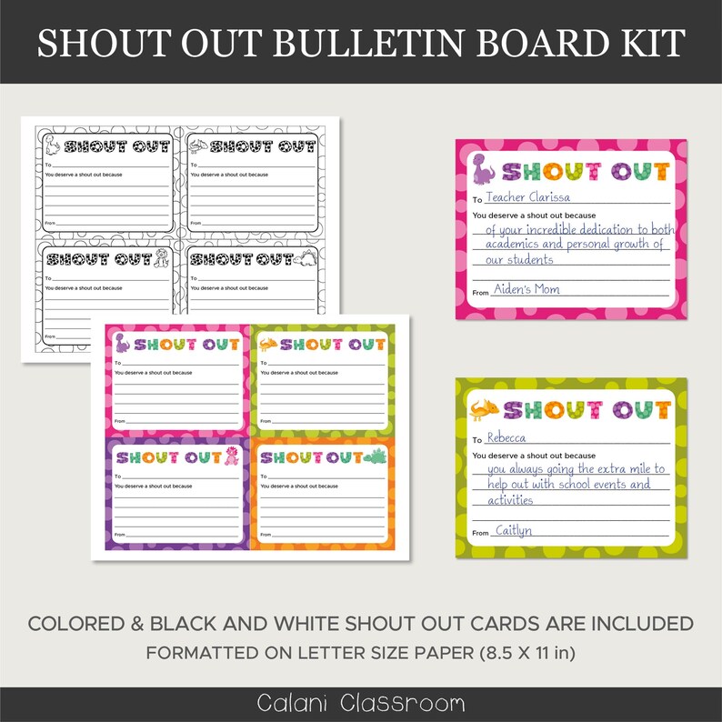 Staff Shout Out Bulletin Board, Staff Appreciation Bulletin Board ...