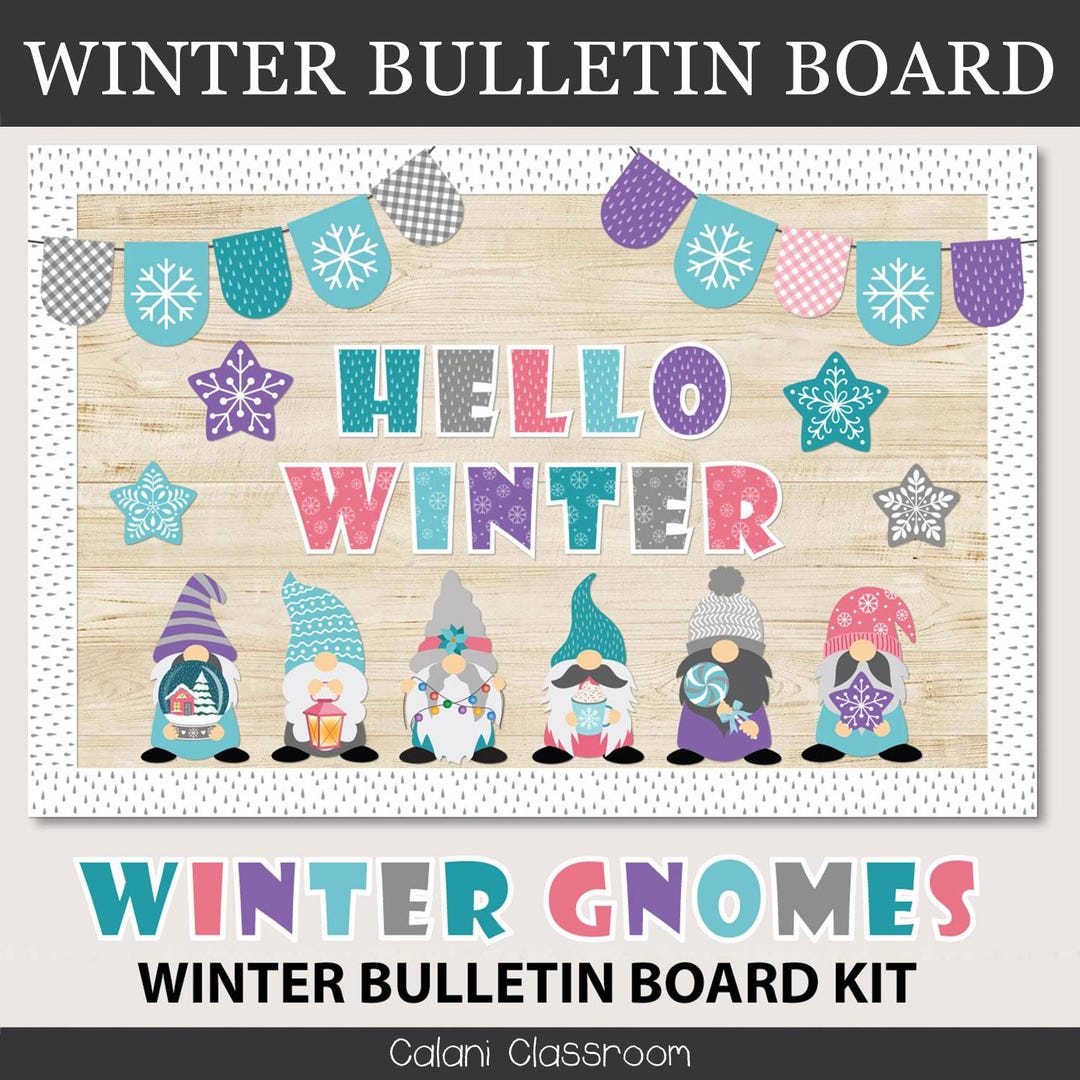 Winter Holiday Bulletin Board Kit in Gnomes Theme (digital Download) - Etsy