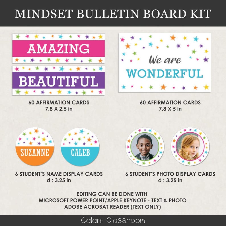 Positive Affirmation Bulletin Board, Classroom Door Decor, Rainbow ...