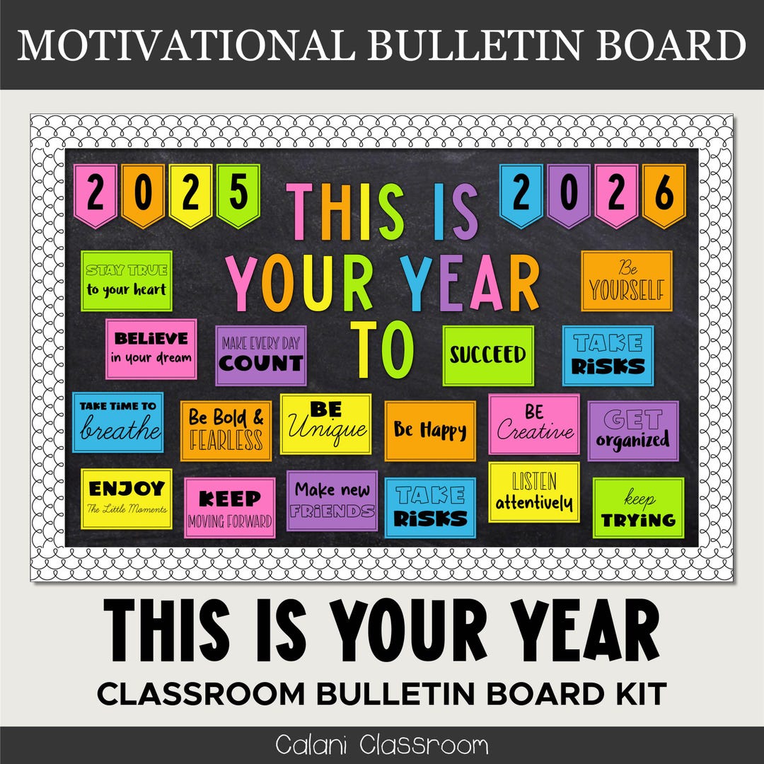 This is Your Year Bulletin Board Kit, Motivational Bulletin Board ...