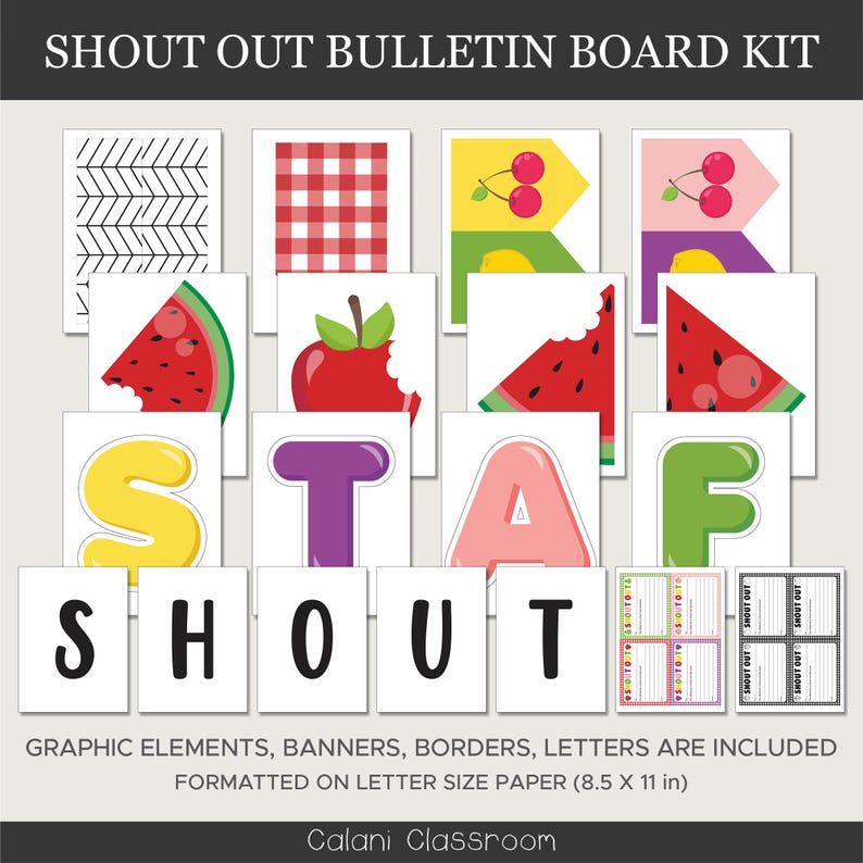 Staff Shout Out Bulletin Board, Staff Appreciation Bulletin Board ...