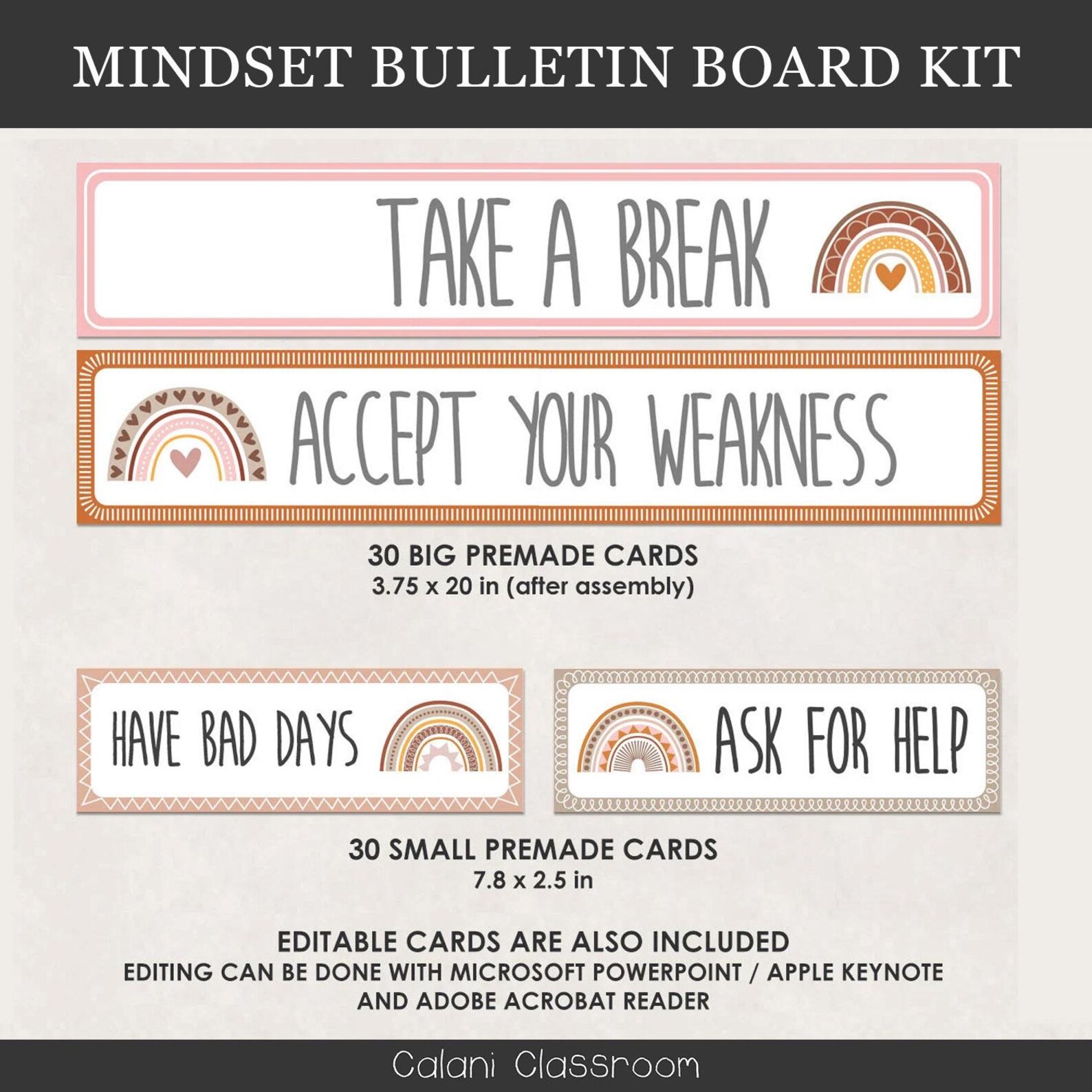Mindset Bulletin Board Kit, Classroom Door Decor, Social Emotional ...
