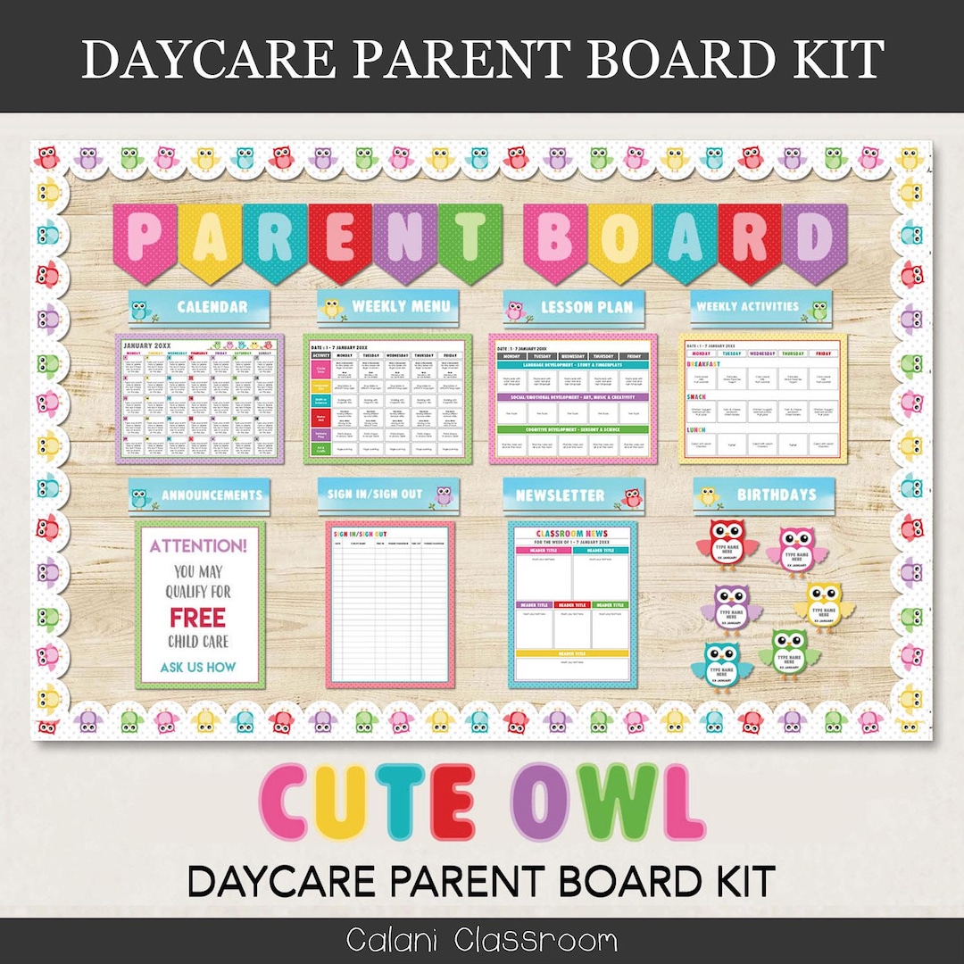 Daycare Parent Board, Childcare Bulletin Board Template, Parent Info ...