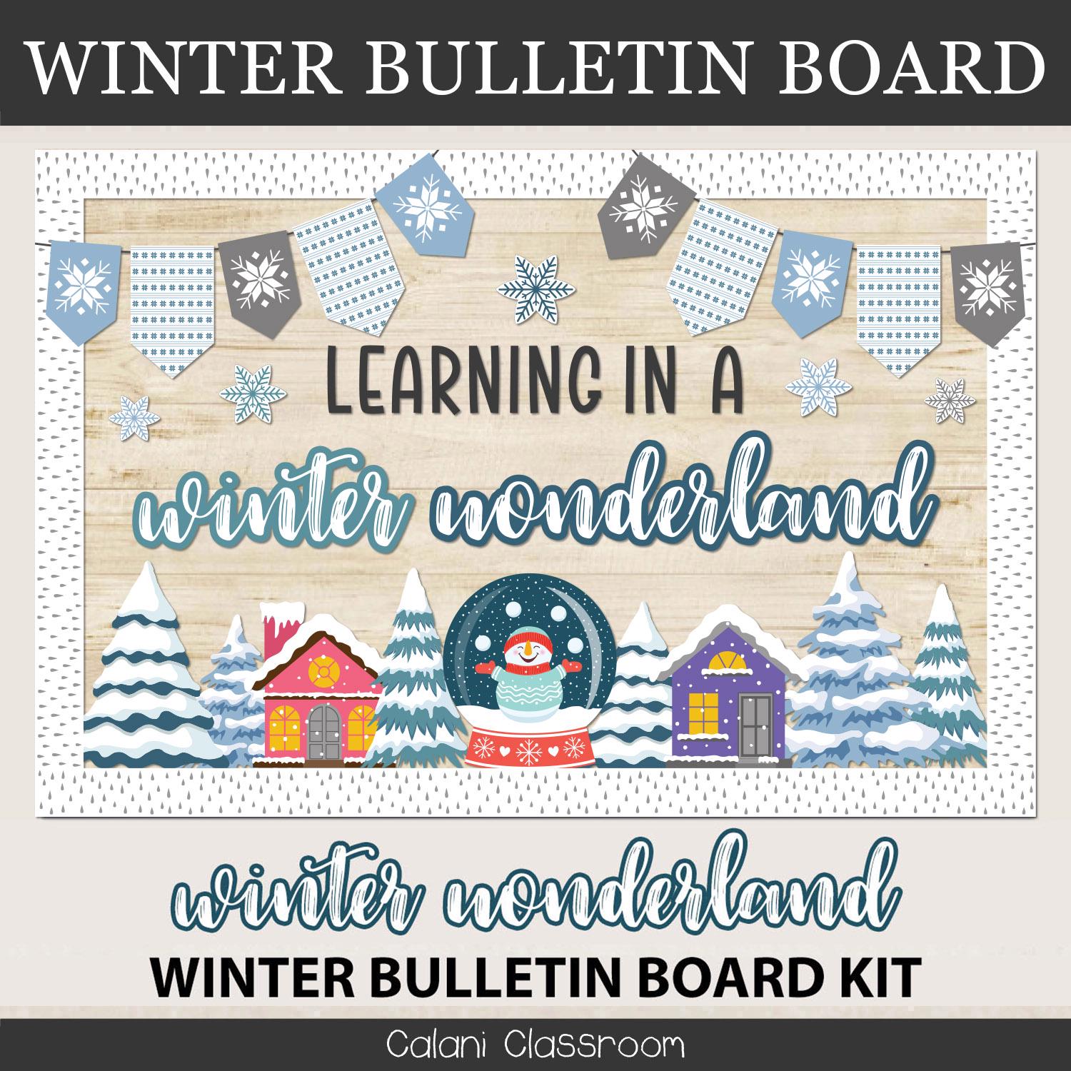 Winter Holiday Bulletin Board Kit in Winter Wonderland Theme (digital ...