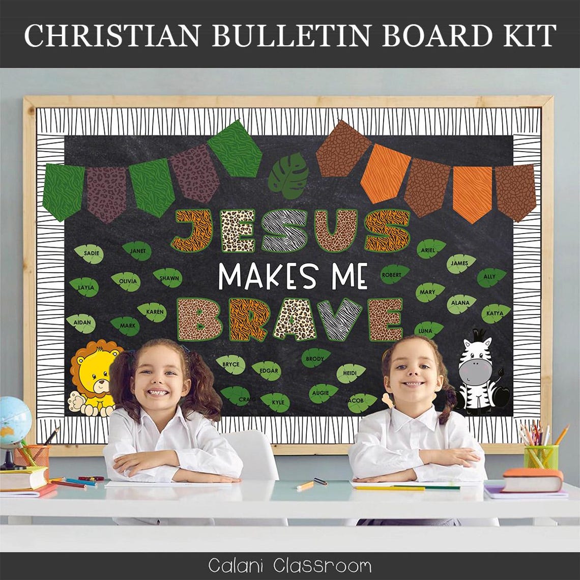 Christian Bulletin Board Kit, Wild About Jesus Classroom Bulletin Board ...