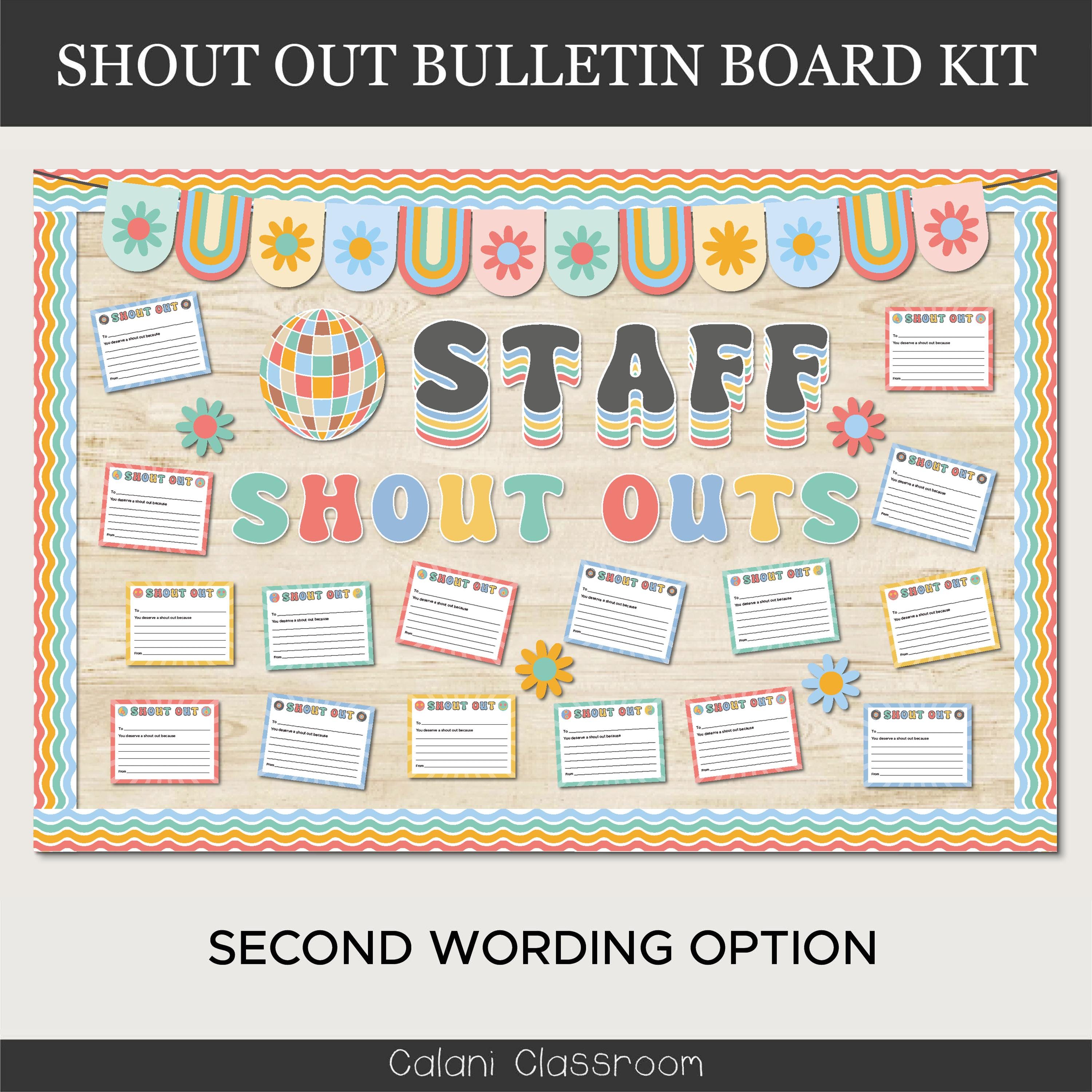 Staff Shout Out Bulletin Board, Staff Appreciation Bulletin Board ...