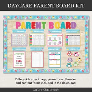Daycare Parent Board, Childcare Bulletin Board Template, Parent Info ...