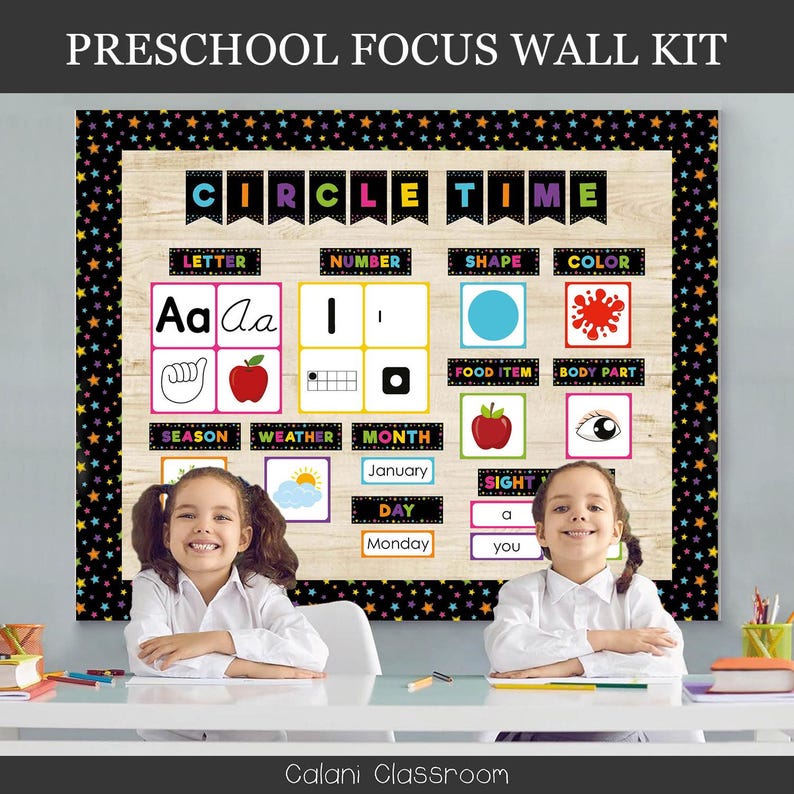 Preschool Focus Wall Template, Preschool Learning Wall, Classroom ...