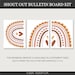 Staff Shout Out Bulletin Board Kit in Neutral Boho Rainbow Theme ...