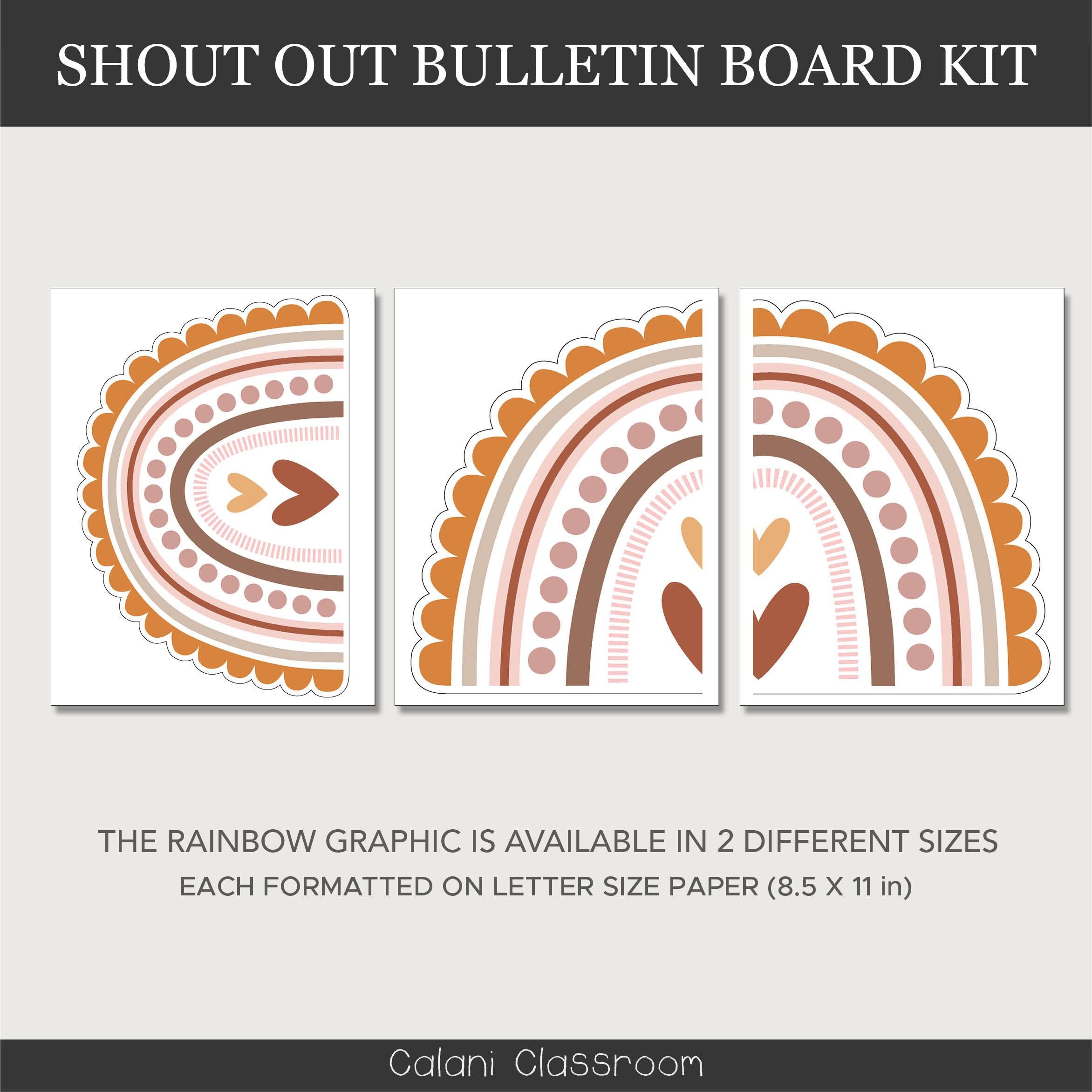 Welcome Bulletin Board Set Staff Shout Out Bulletin Board Letters Shout ...