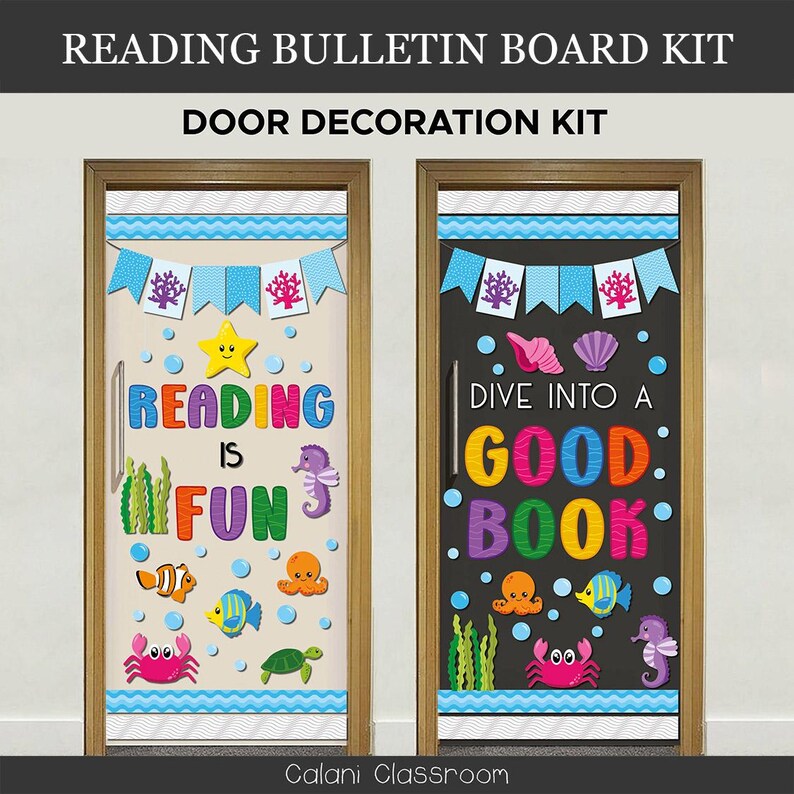 Reading Bulletin Board Kit, Classroom Bulletin Board, Dive Into Reading ...