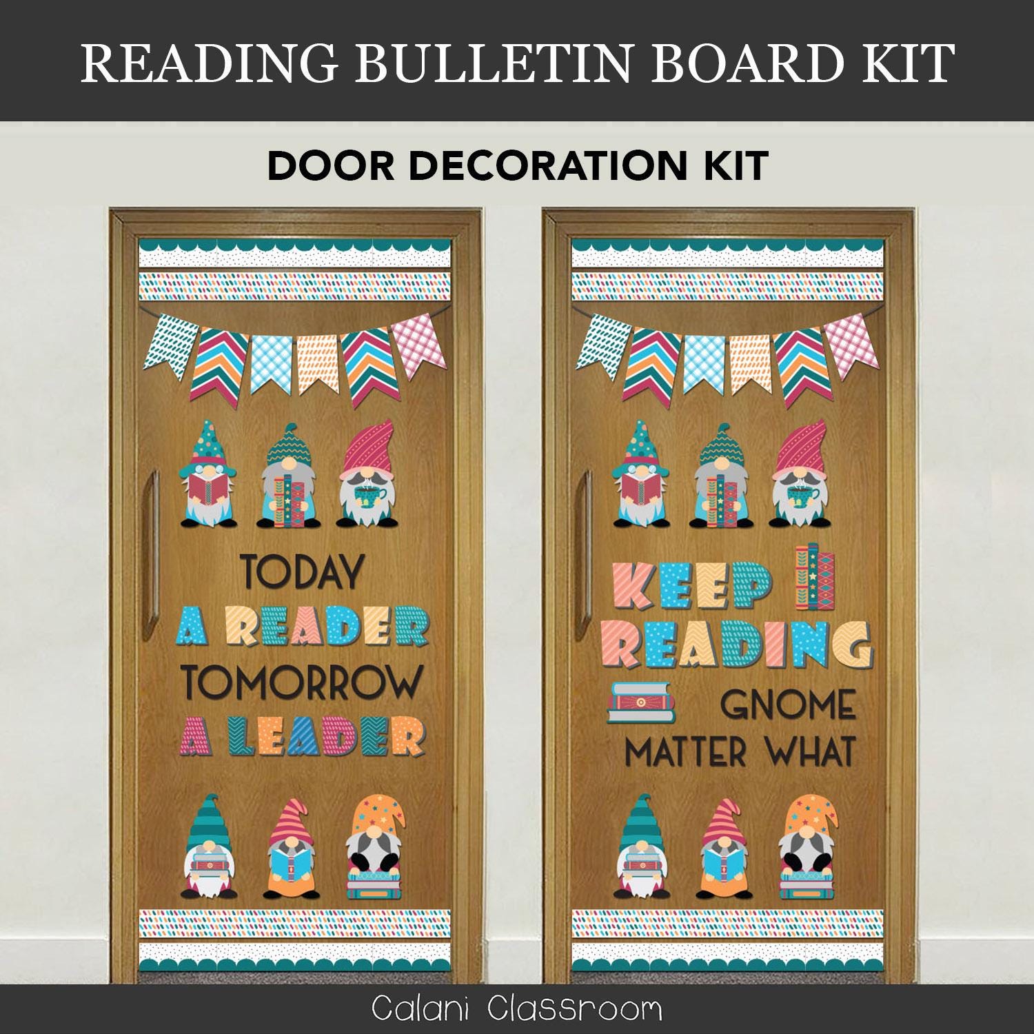 Reading Bulletin Board Kit, Classroom Bulletin Board, Reading Gnomes ...