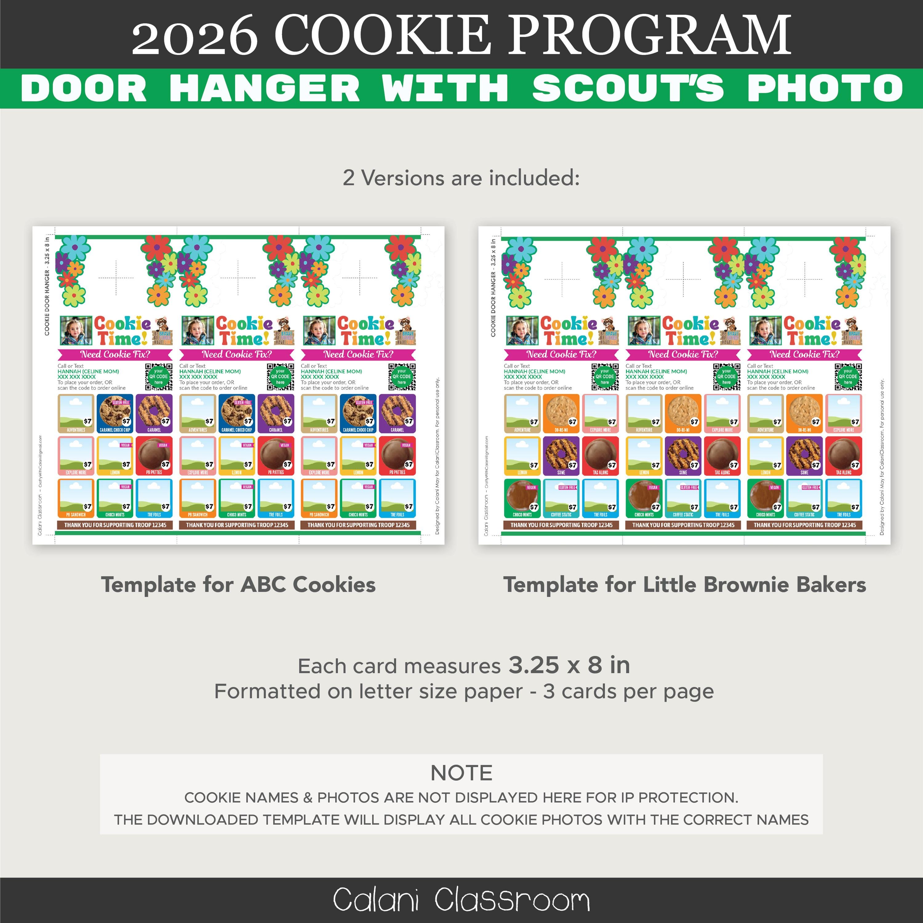 2026 Scout Cookie Door Hanger, DIY Editable Cookie Marketing Kit ...