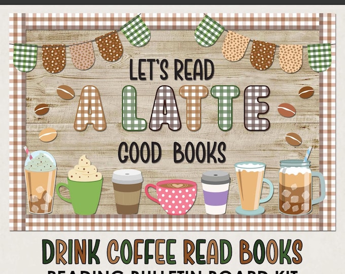 Starbooks Coffee Shop Reading Bulletin Board Classroom/door Decor for ...