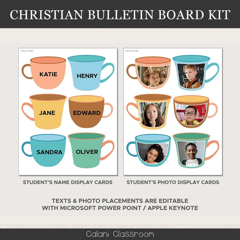 Christian Bulletin Board Kit, Jesus is My Cup of Tea Classroom Bulletin ...