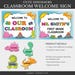 Classroom Welcome Sign, Dinosaur Classroom Door Sign, Welcome to Our ...