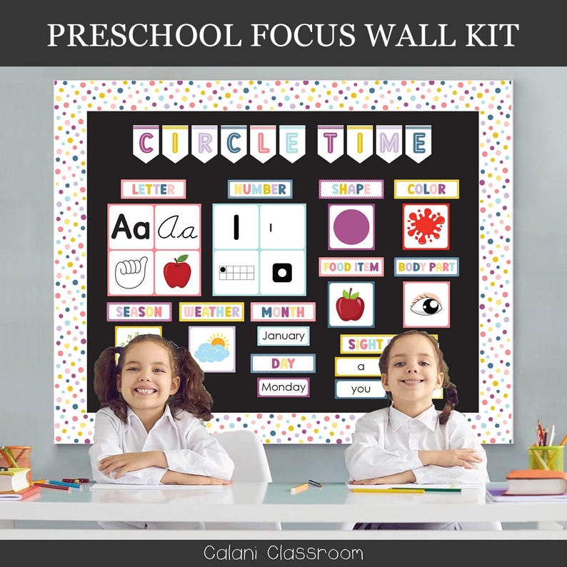 Preschool Focus Wall Template, Preschool Learning Wall, Classroom ...