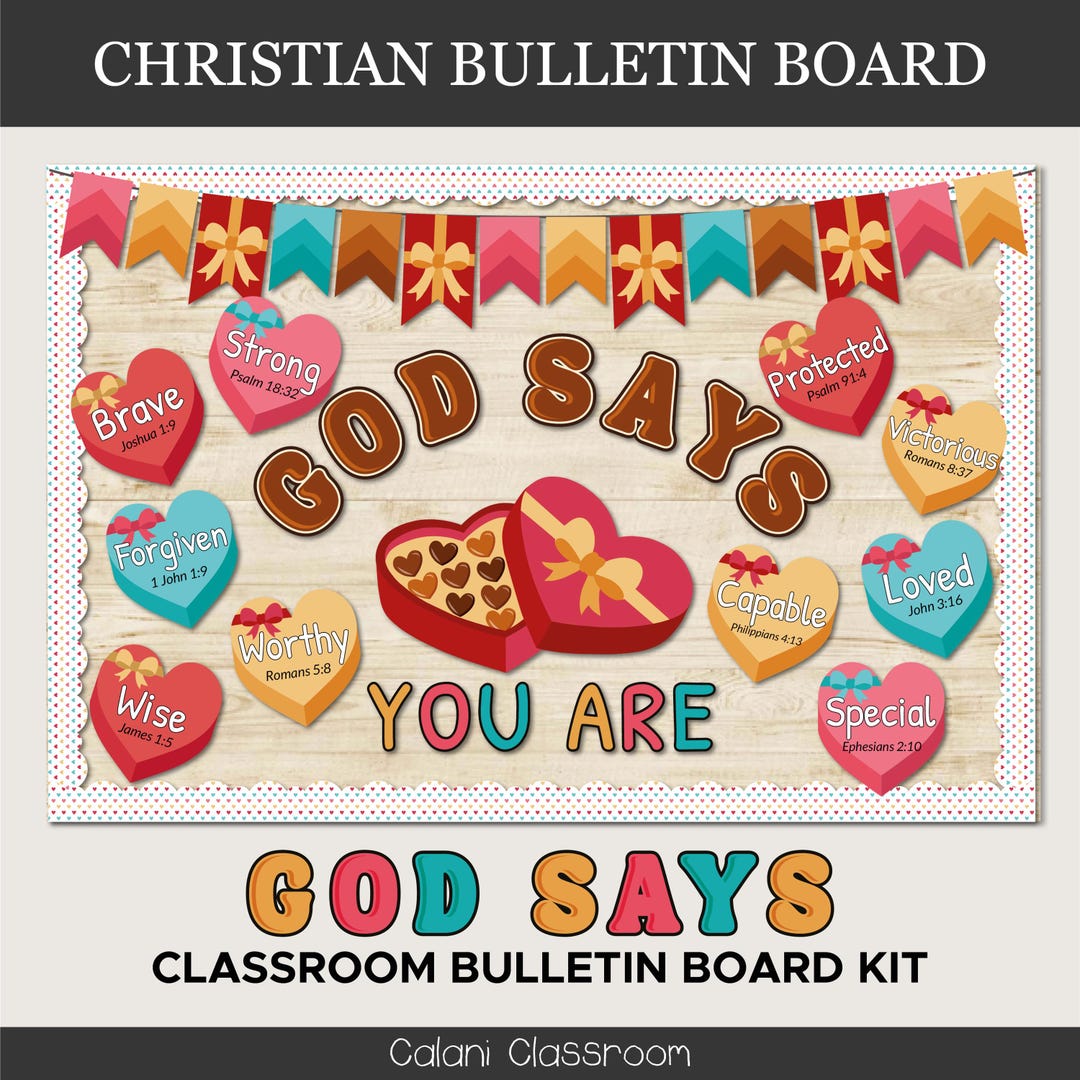 God Says You Are, Bible Verse Christian Classroom & Church Bulletin ...