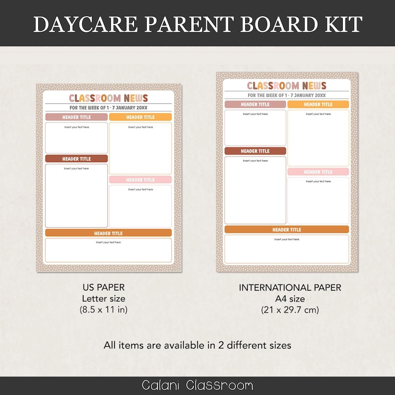 Daycare Parent Board, Childcare Bulletin Board Template, Parent Info ...