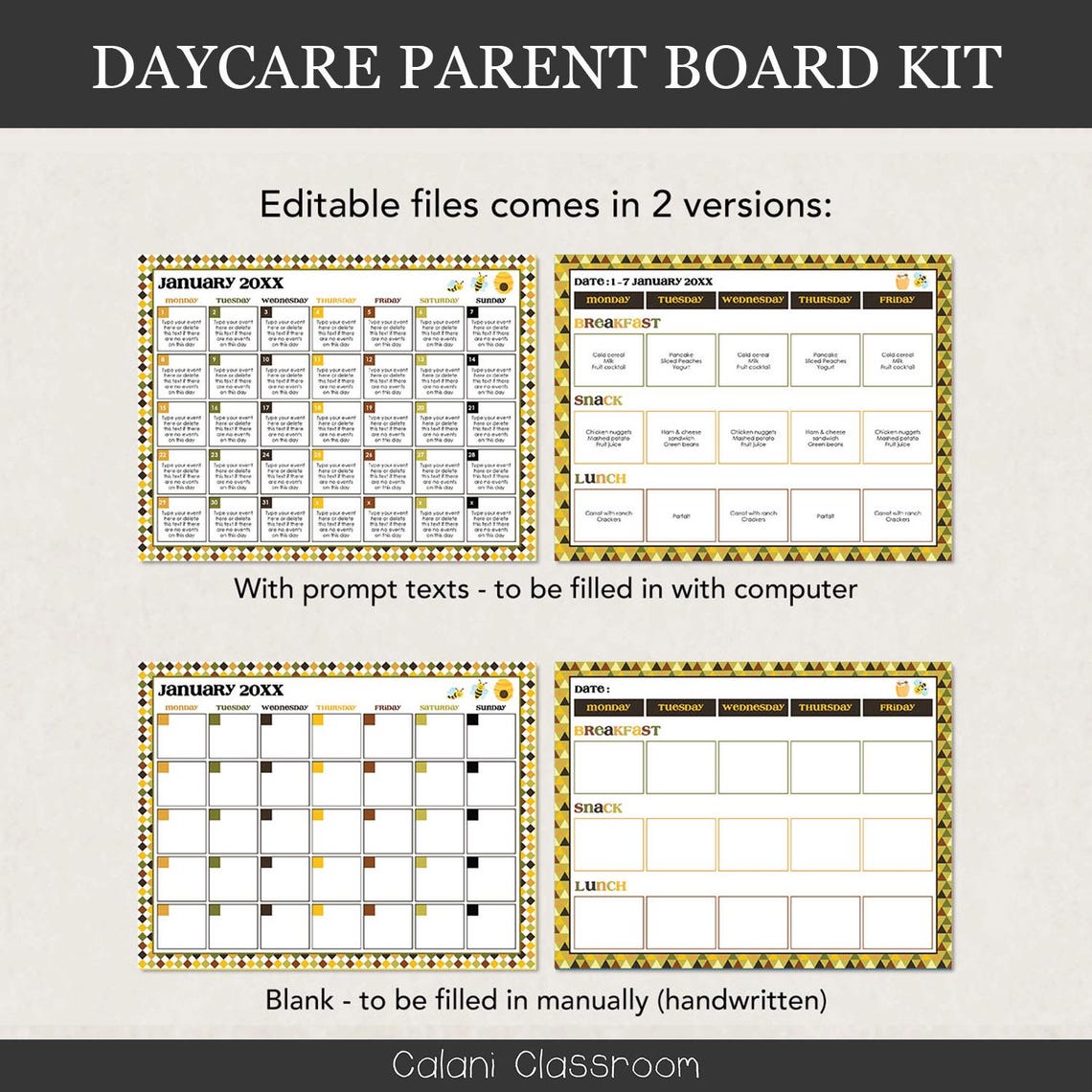 Daycare Parent Board, Childcare Bulletin Board Template, Parent Info ...