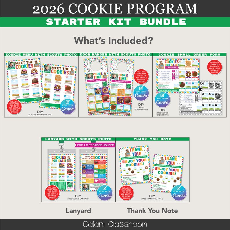 2026 Cookie Bundle, DIY Editable Cookie Marketing Kit With Scout's ...