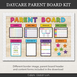 Daycare Parent Board, Childcare Bulletin Board Template, Parent Info ...