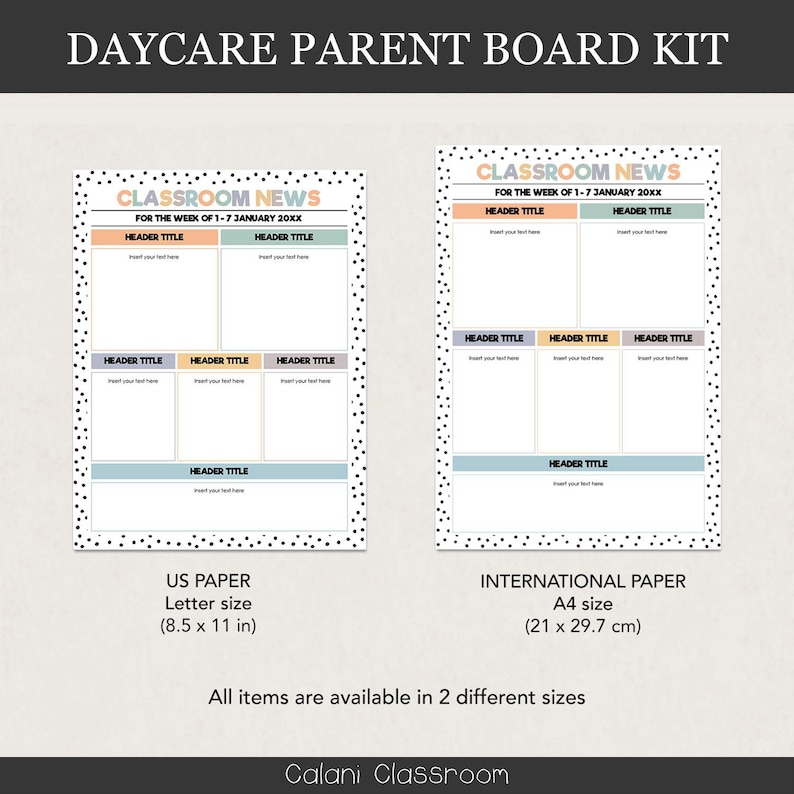 Daycare Parent Board, Childcare Bulletin Board Template, Parent Info ...