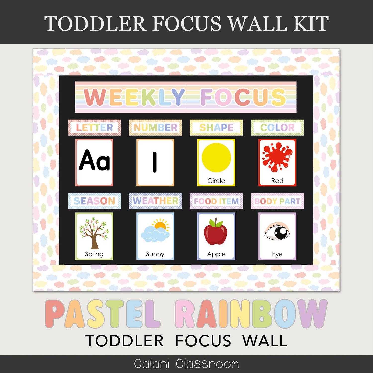 Toddler Focus Wall Template, Toddler Learning Wall, Toddler Circle Time ...