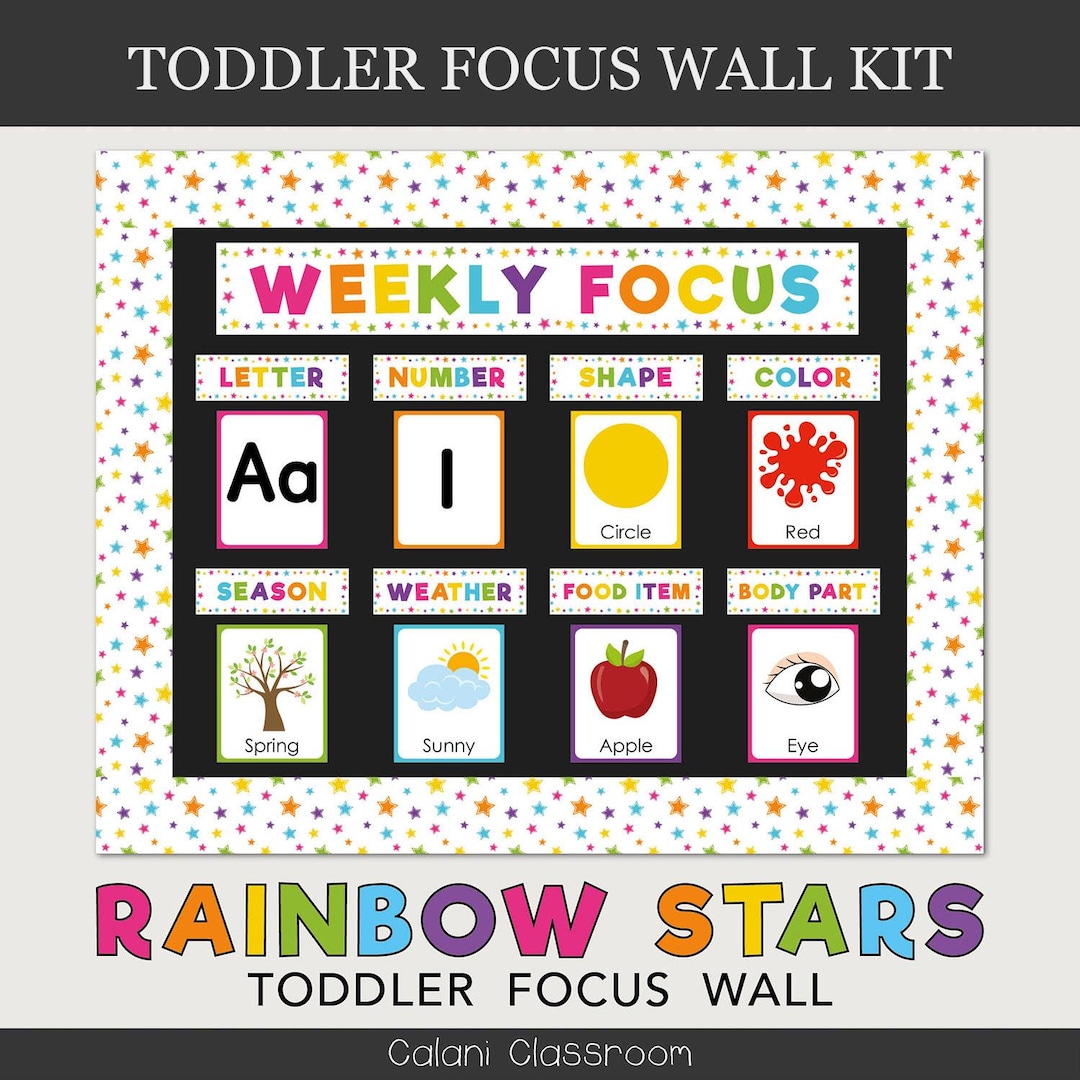 Toddler Focus Wall Template, Toddler Learning Wall, Toddler Circle Time ...