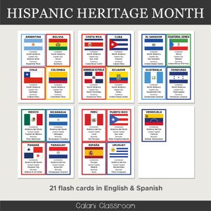 Hispanic Heritage Month Bulletin Board, Hispanic Country Poster Set ...