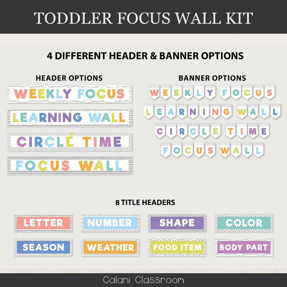 Toddler Focus Wall Template, Toddler Learning Wall, Toddler Circle Time ...