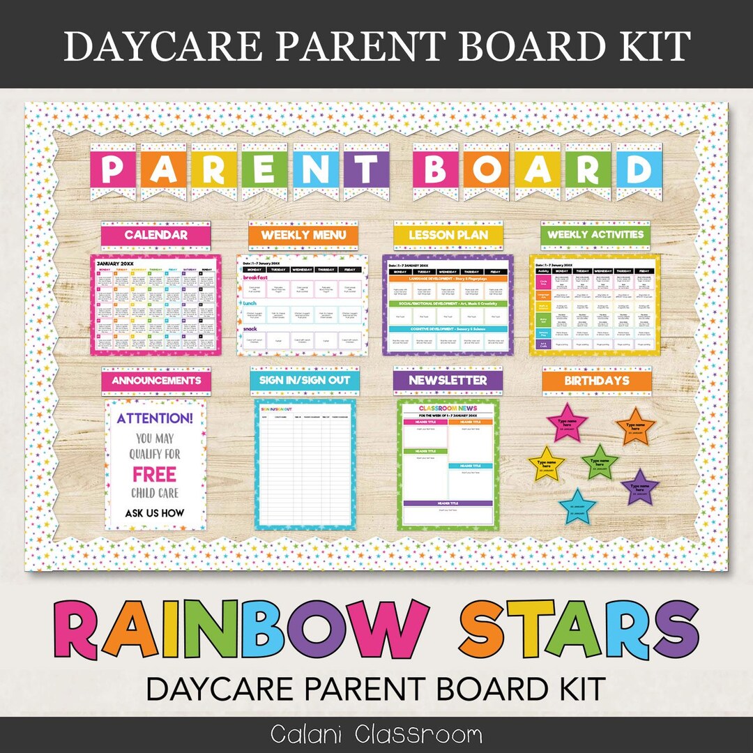 Daycare Parent Board, Childcare Bulletin Board Template, Parent Info ...