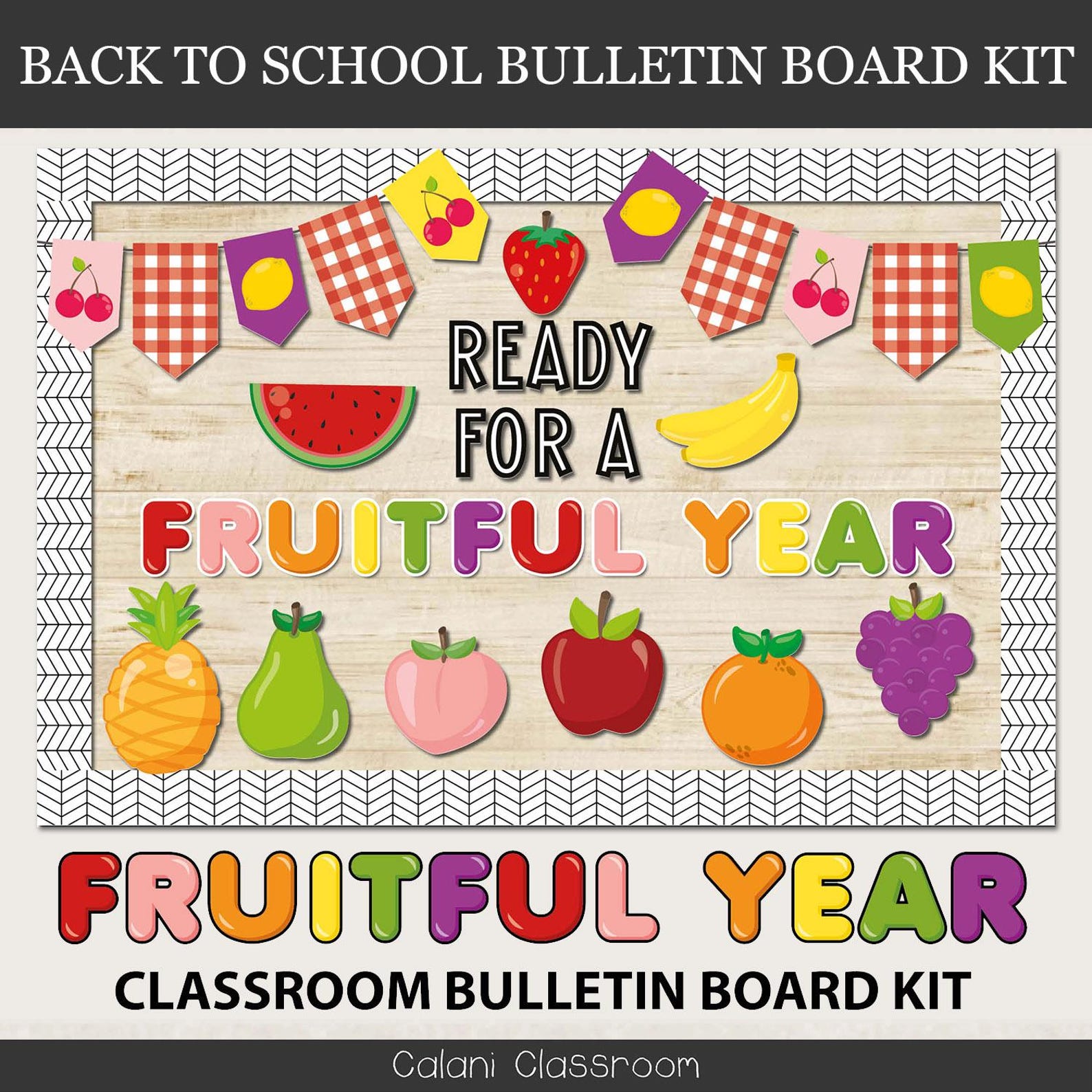 Fruit Bulletin Board Kit, Sweet Classroom Door Decor, Fruit Classroom ...