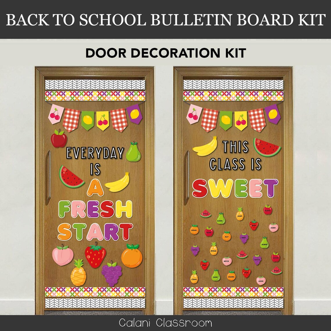 Fruit Bulletin Board Kit, Sweet Classroom Door Decor, Fruit Classroom ...