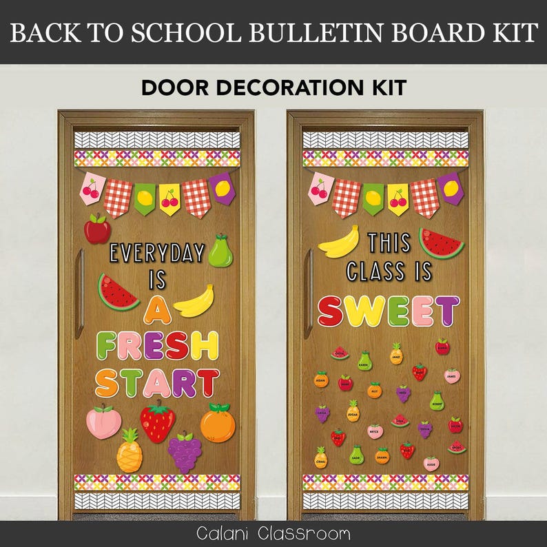 Fruit Bulletin Board Kit, Sweet Classroom Door Decor, Fruit Classroom ...