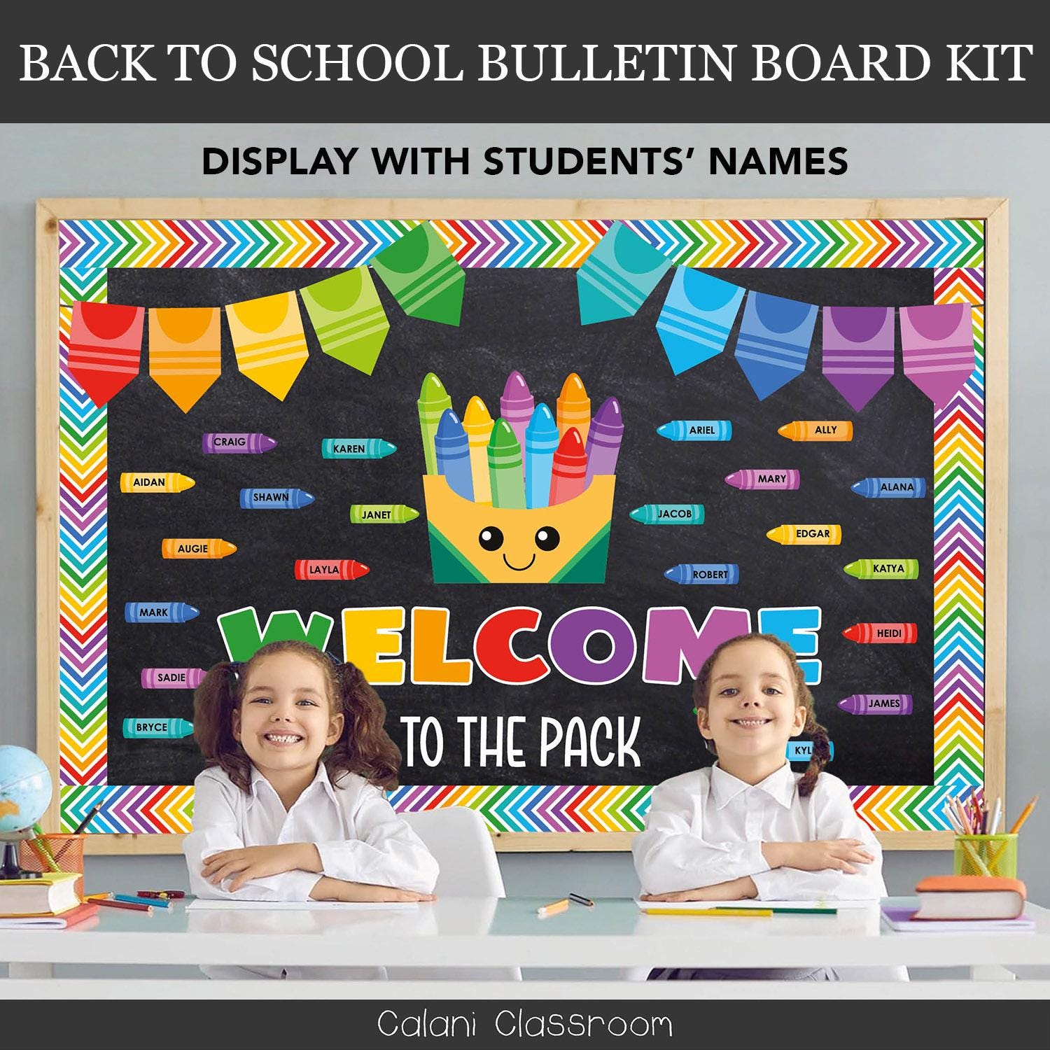 Crayon Bulletin Board Kit, Crayon Classroom Door Decor, Classroom ...