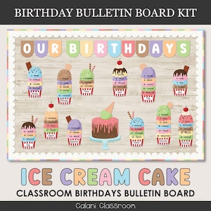 Birthday Board Classroom Decor, Ice Cream Classroom Theme, Editable ...