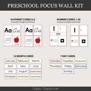 Preschool Focus Wall Template, Preschool Learning Wall, Classroom ...