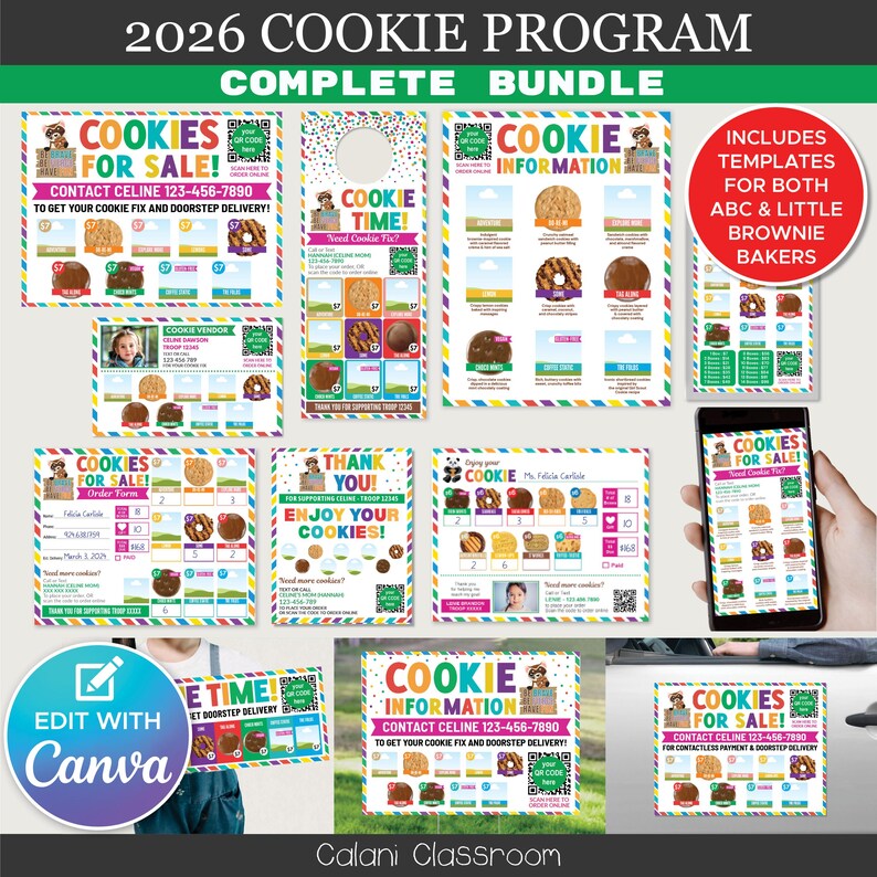 2026 Cookie Bundle, DIY Editable Cookie Marketing Kit for Scout - Canva ...