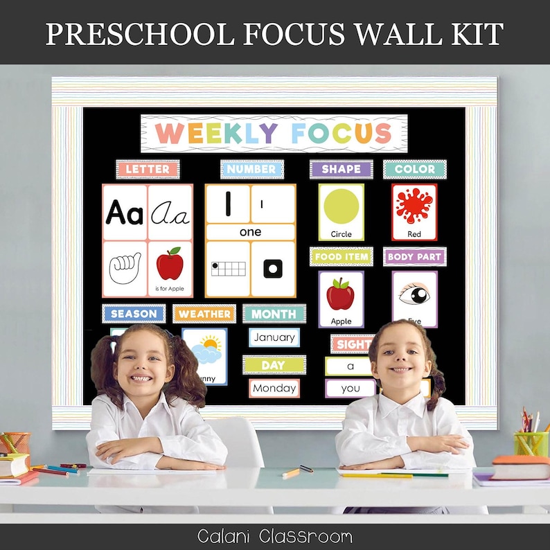 Preschool Focus Wall Template, Preschool Learning Wall, Classroom ...