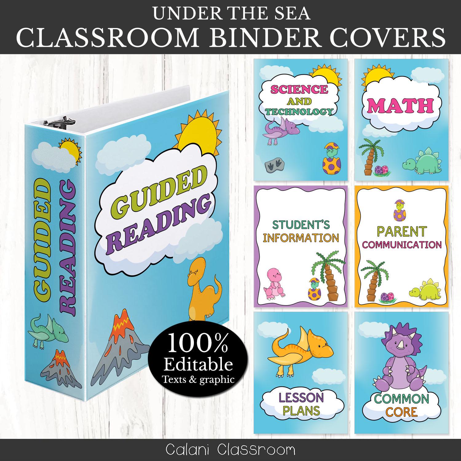Teacher Binder Cover, Dinosaurs Classroom Theme, Editable Teacher ...