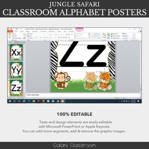 Alphabet Poster Classroom Decoration, Safari Classroom Theme, ABC ...