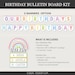 Birthday Bulletin Board for Classroom Decor in Pastel Rainbow Theme ...
