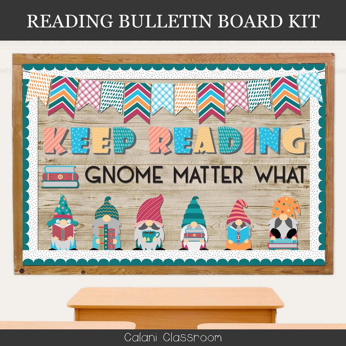 Reading Bulletin Board Kit, Classroom Bulletin Board, Reading Gnomes ...