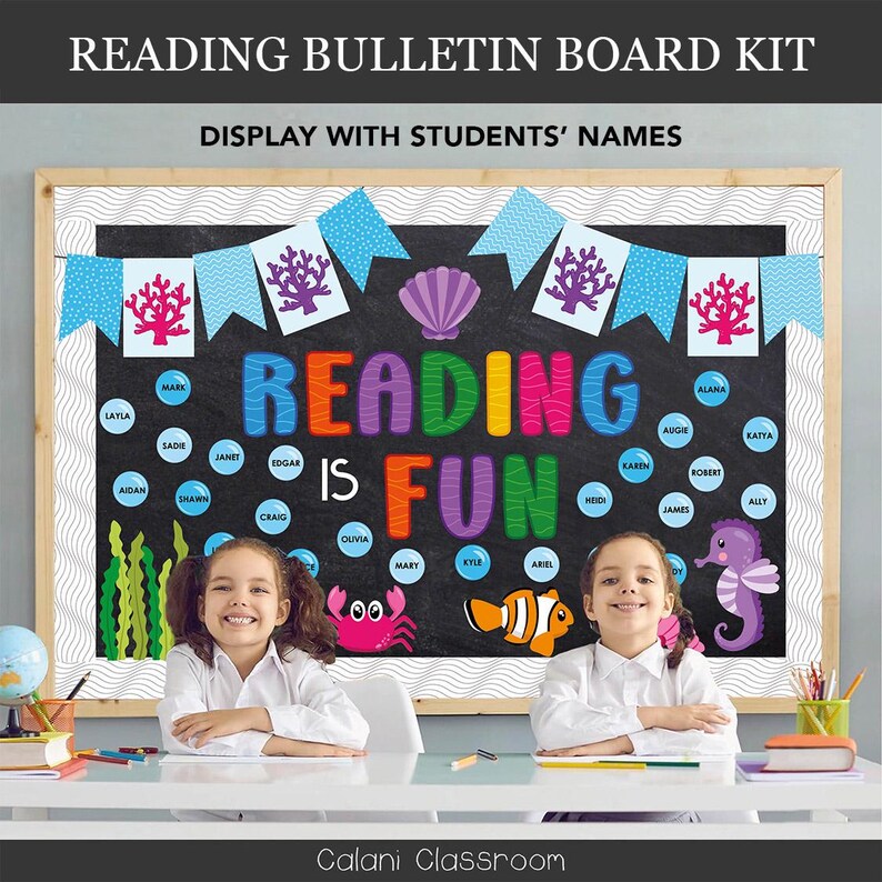 Reading Bulletin Board Kit, Classroom Bulletin Board, Dive Into Reading ...