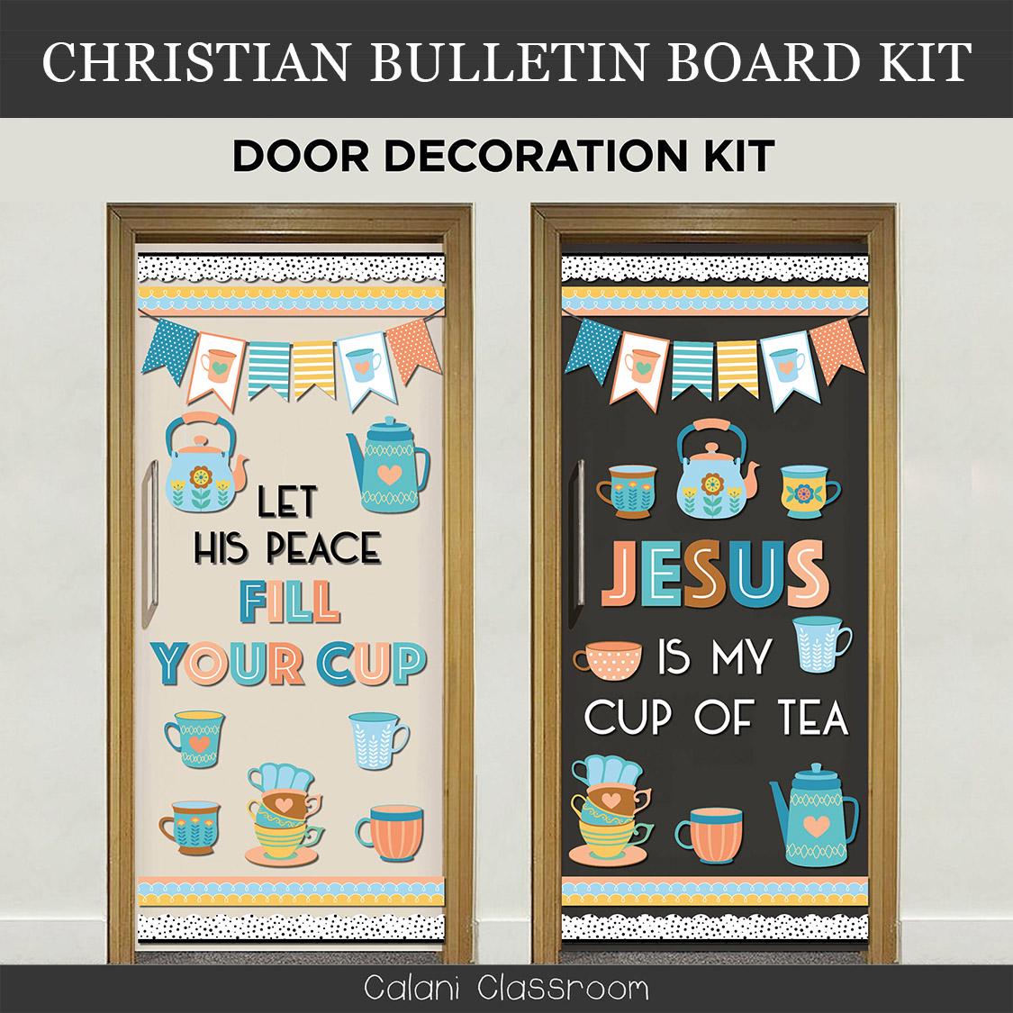 Christian Bulletin Board Kit, Jesus is My Cup of Tea Classroom Bulletin ...