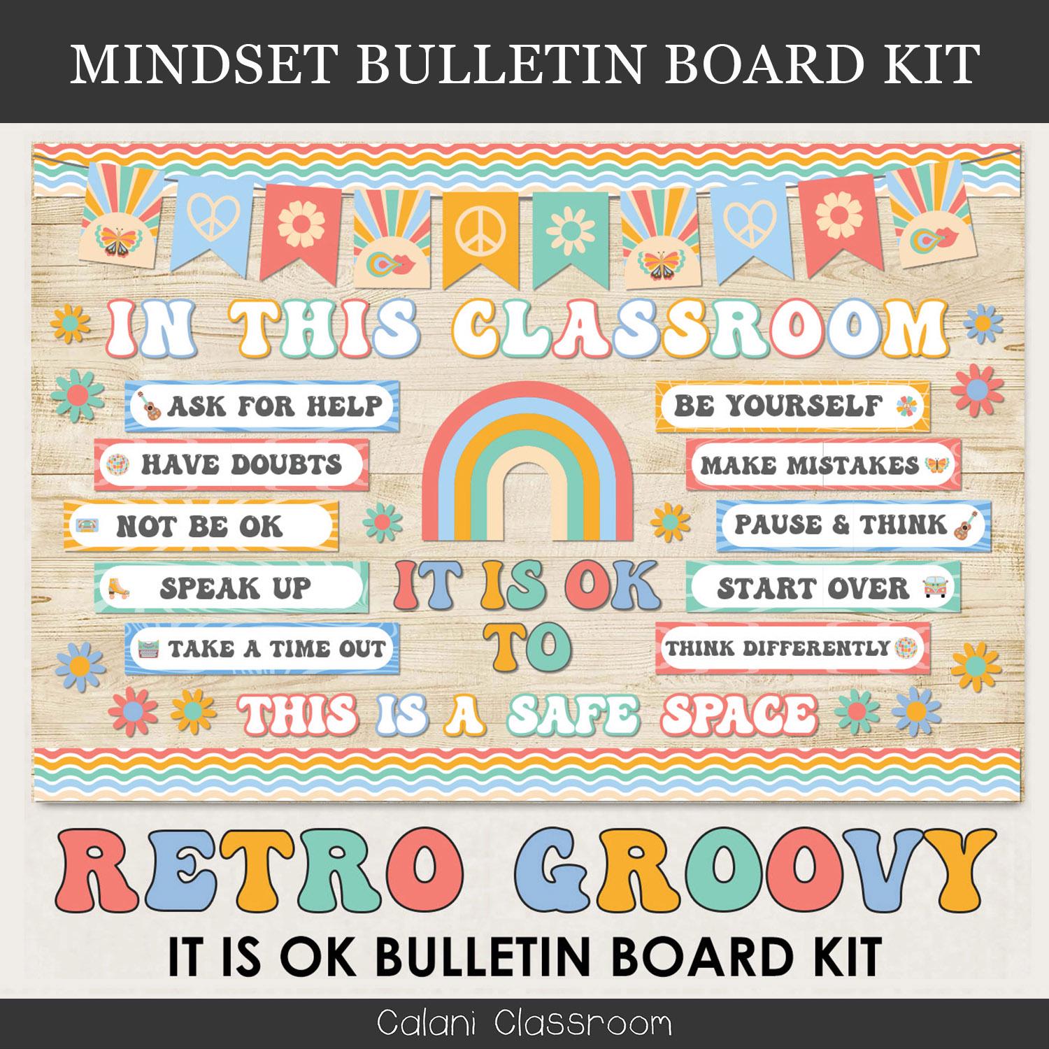 Mindset Bulletin Board Kit, Classroom Door Decor, Social Emotional ...